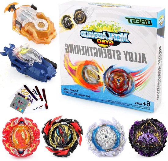 Burst Turbo Battle Set - 4 gevechtstollen spinning top burst met 2 ...