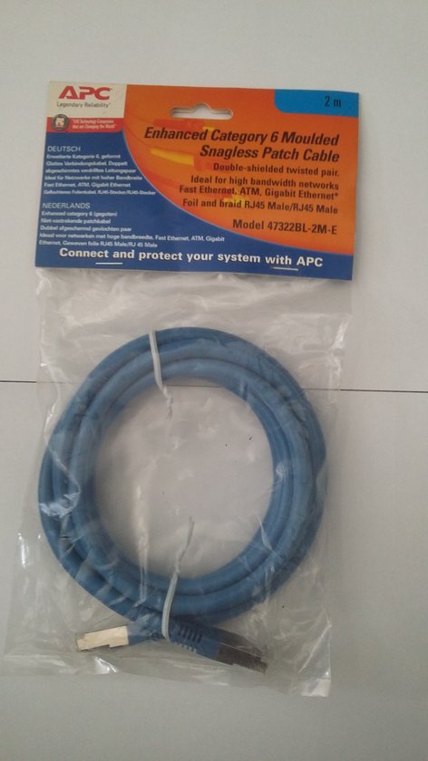 APC cat 6 double shielded blue foil 2 meter netwerkkabel | bol