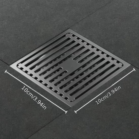 Douchedrain 10,16 cm Vierkante RVS Doucheput met Verwijderbare Deksel ...