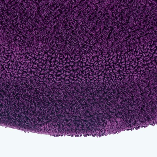 Homescapes ronde badmat paars 80 cm gemaakt van 100% katoen | bol