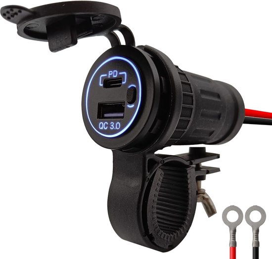 ProRide 12V USB Lader Motor - USB C Aansluiting Motor - 2 Poorten met ...