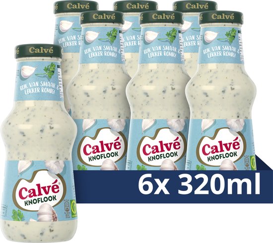 Calvé Saus - Knoflook - lekker bij al je snacks, de barbecue of bij het ...