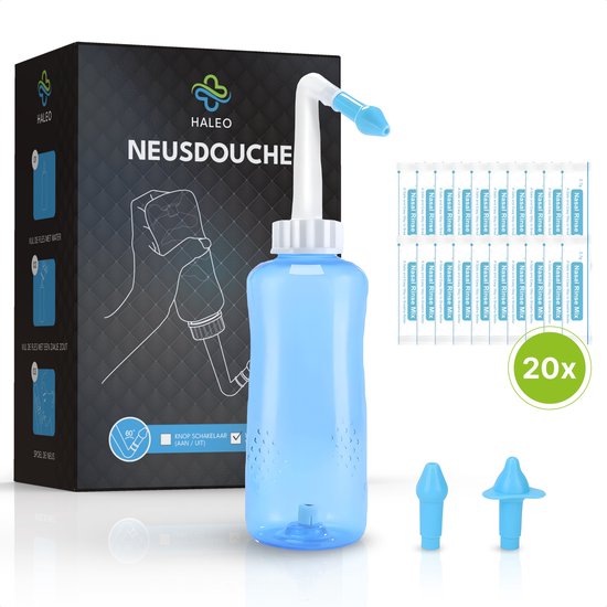 Haleo® Neusdouche - Incl. 20 zoutzakjes- Neusreiniger voor Volwassenen ...