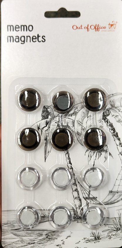memo magneten - zwarte memo magneten - witte memo magneten - 12 stuks | bol