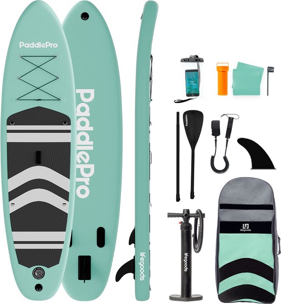LifeGoods PaddlePro SUP Board - Opblaasbaar Paddle Board - Complete Set ...