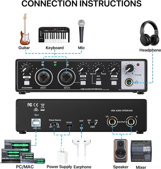 USB Audio Interface EBXYA 24-bit/192 kHz | bol