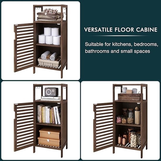 Badkamer Vloerkast, Vrijstaande Side Opbergkast, Kleine Keuken Pantry ...
