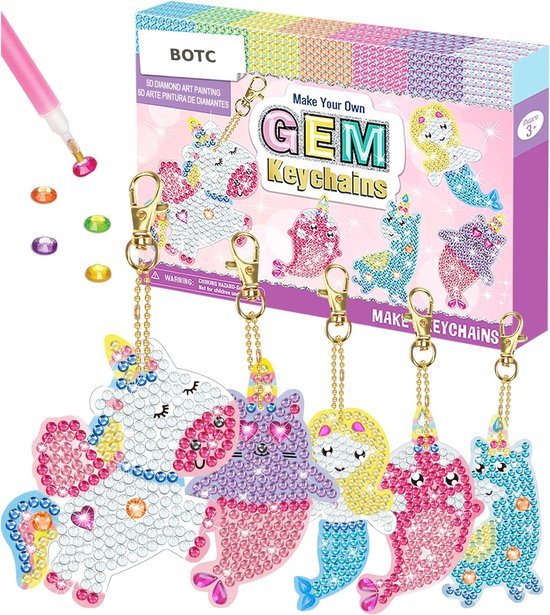 BOTC Diamond Painting - 5-Delige Sleutelhangers - Pakket Volwassenen en ...