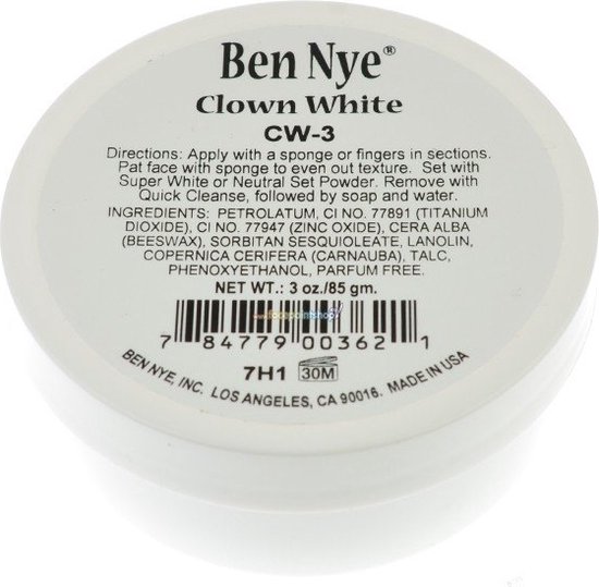 Ben Nye Clown White - 85g | bol