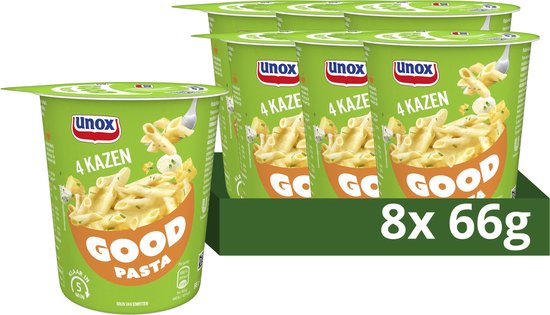 Unox Good Pasta - 4 Kazen - 8 x 66 g - Voordeelverpakking | bol