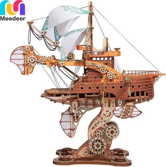Meedeer 3D-puzzel, Houten puzzels,Steampunk Modelbouw,Model bouwpakket ...