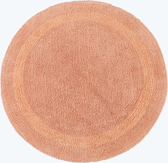 Homescapes ronde badmat abrikoos 80 cm gemaakt van 100% katoen | bol
