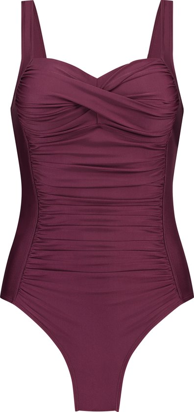 Hunkemöller Dames Badmode Badpak Shaping Ocean - Paars - maat 44 | bol