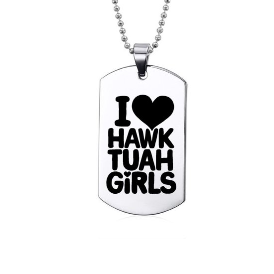 Ketting RVS - I Love Hawk Tuah Girls | bol
