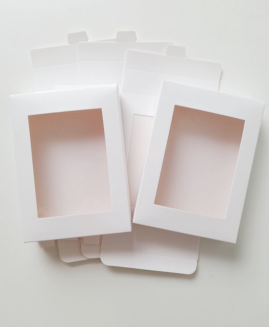 Cadeaudoosje - wit - met venster - 5 stuks - doosje - cadeautje ...
