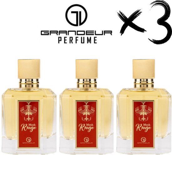 GRANDEUR 3 x Perfume MUSK ROUGE, 100ml | bol