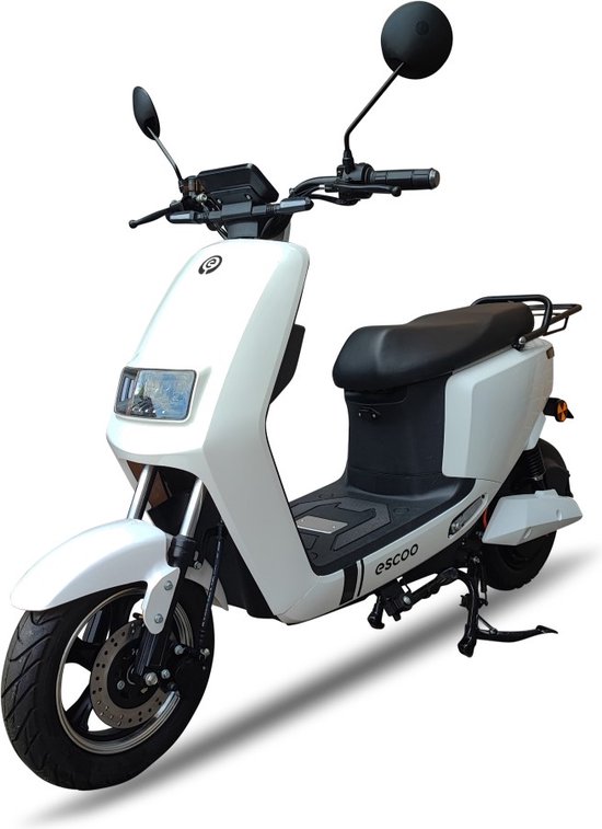 ESCOO Cida Wit - Elektrische scooter/brommer - 45km/h - 1200W Motor ...