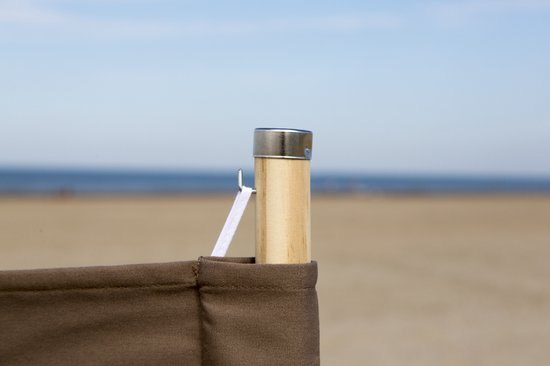 TOPPER!! Strand Windscherm - Marine Blauw - Wit - 5 meter Sterk Dralon ...