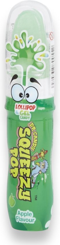 Dr. Candy Squeezy Pop - Lollipop en Gel Snoep in Één - Groen ...