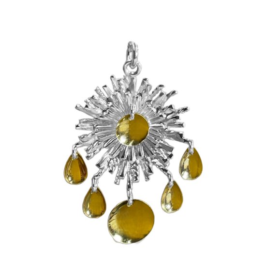 AuBor ®. Hanger. Zilver. Ochtendgloren met opgaande zon en risku. | bol