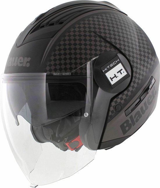 Blauer Real B jet helm mat zwart titanium grijs XS - Motorhelm ...