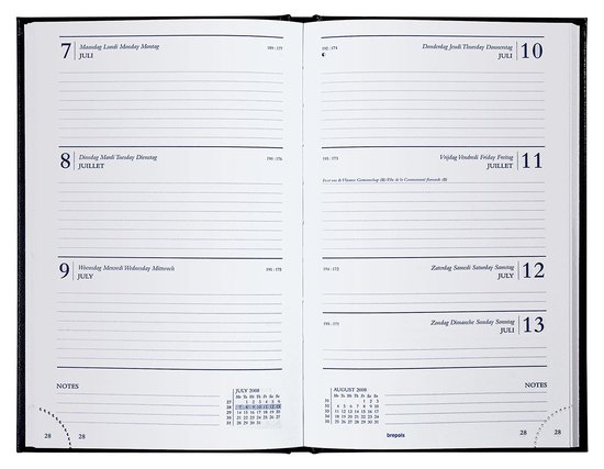 Brepols Agenda 2025 - Saturnus Kort - weekoverzicht - zwart - 13.3x20 ...