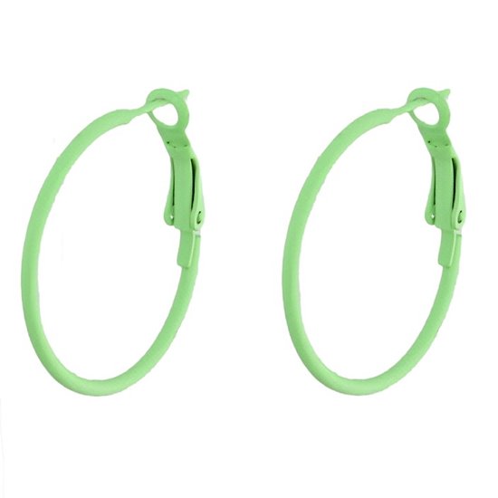 Behave - Oorbellen - Oorringen - Dames - Neon Groen - Trendy Statement ...
