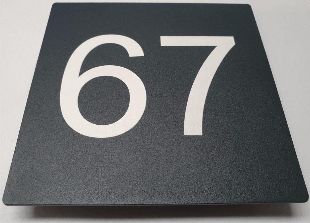 RVS antraciet huisnummer 58 15x15cm | bol.com