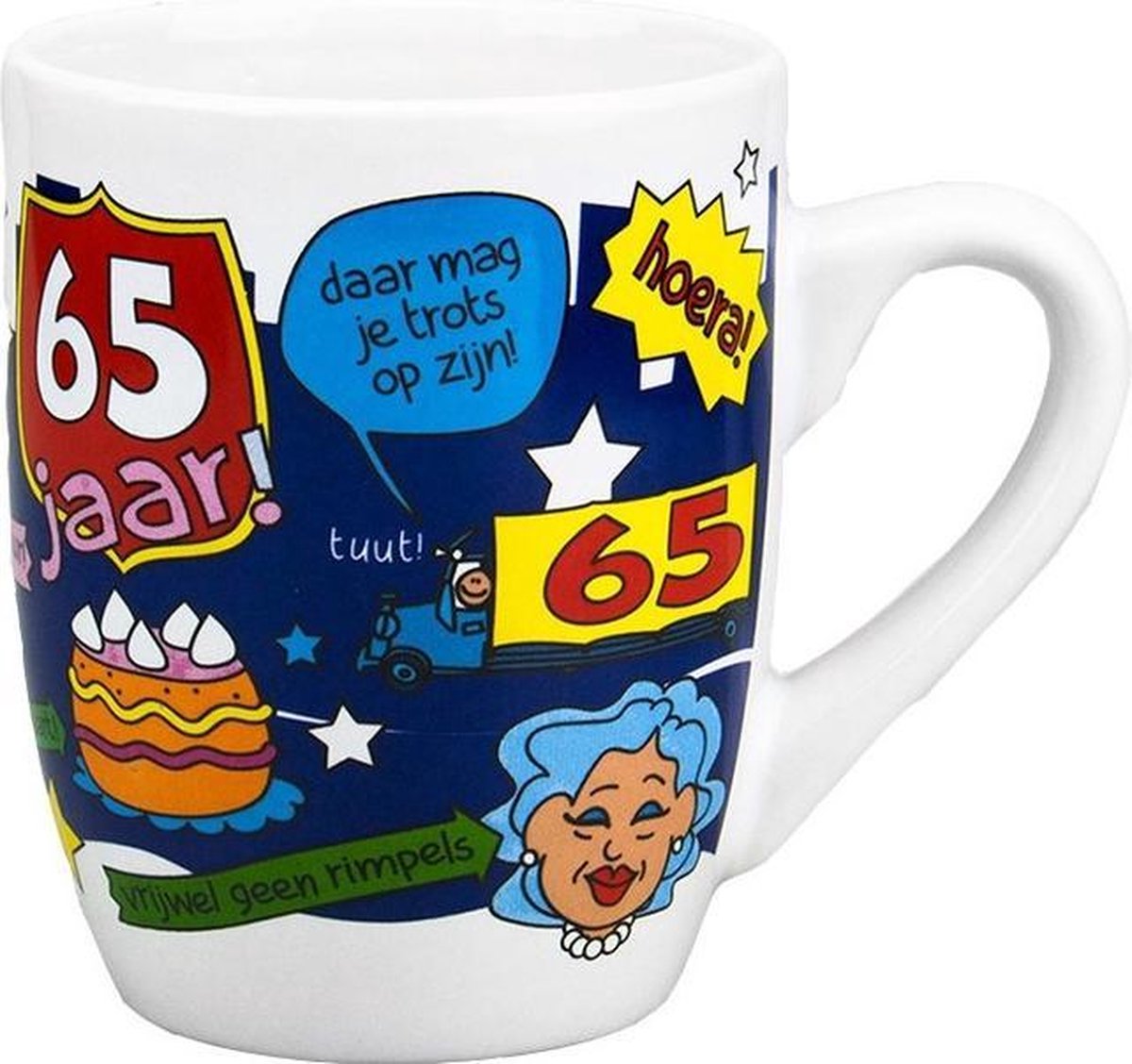 Cartoon mok Hoera 65 jaar! | bol.com