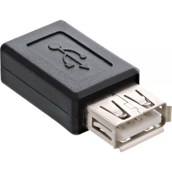 USB Micro B (v) - USB-A (v) adapter - USB2.0 / zwart | bol
