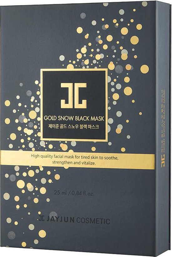 5x Gold Snow Black Mask - JayJun Cosmetics - Zwart sheet mask ...