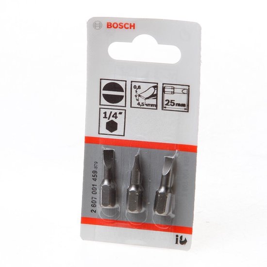 Bosch - Bit extra-hard S 0,6x4,5, 25 mm | bol