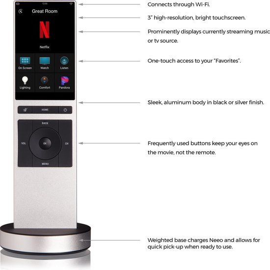 Control4 Neeo Remote Zilver | bol.com