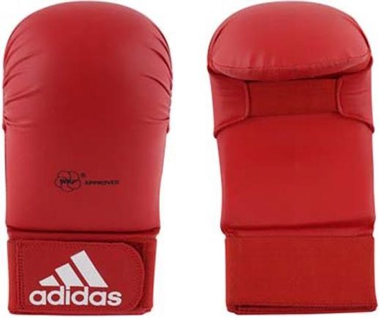 adidas WKF Karatehandschoen Zonder Duim Rood Medium | bol