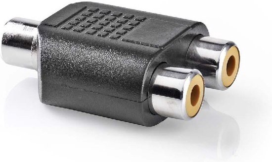 Mono Tulp (v) - 2x Tulp (v) Splitter Adapter - Zwart | bol
