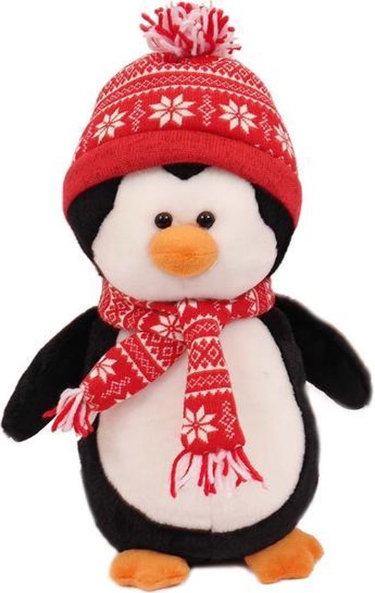 PIA Soft Toys - Pluche Knuffeldier - Kerstknuffel - - Pinguïn met sjaal ...
