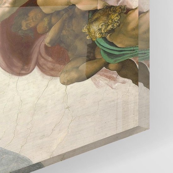Schepping van Adam, Michelangelo Buonarroti - Foto op Plexiglas - 90 x ...