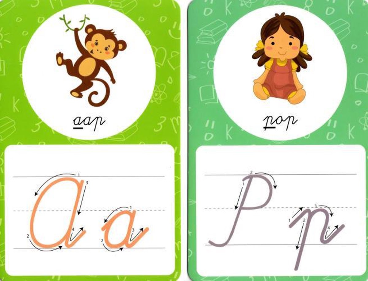 Alfabet schrijfkaarten - ik leer het alfabet - abc - ik leer schrijven ...