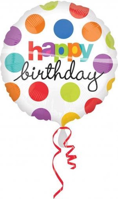 Folie ballon Birthday gekleurd | bol