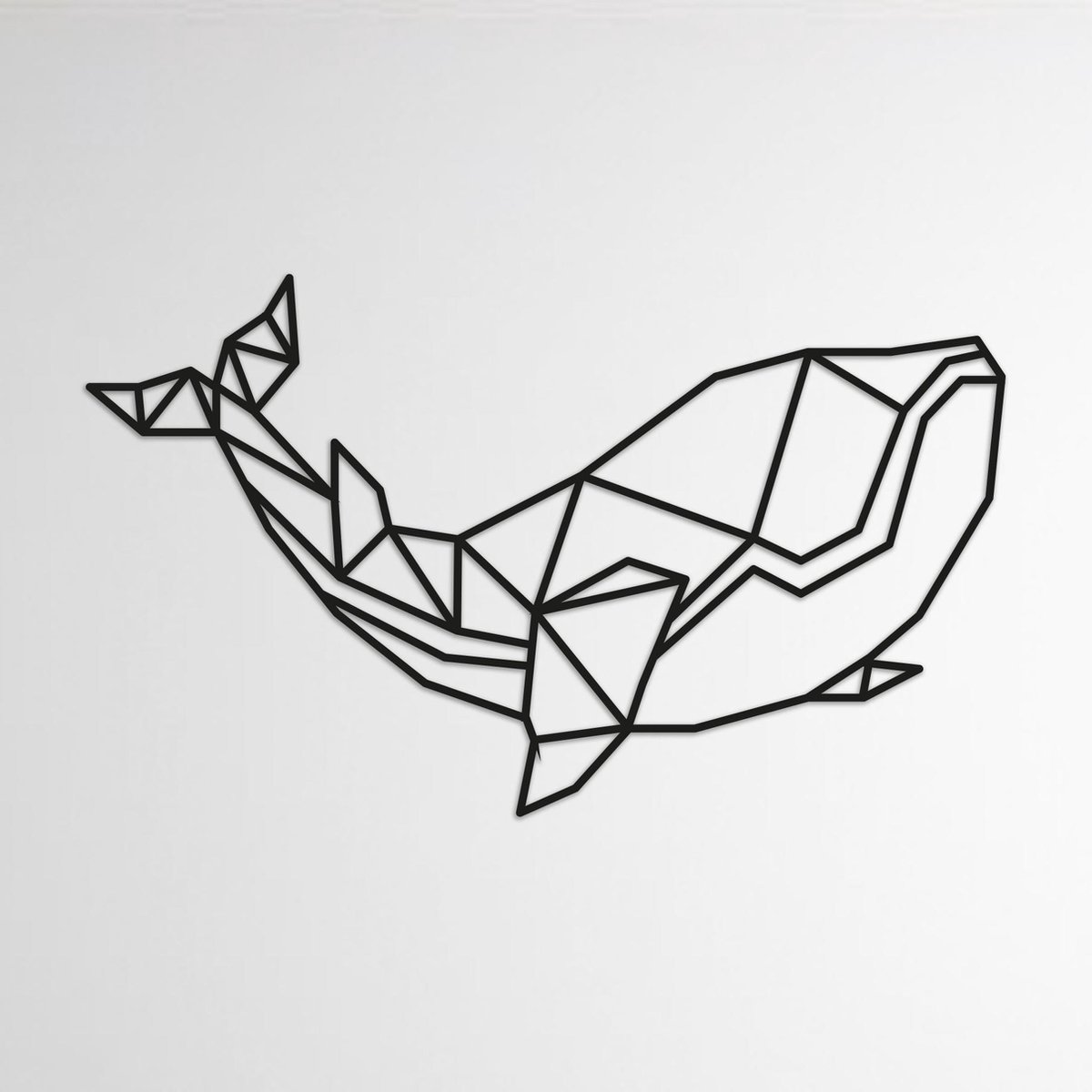 LINE ART, WALVIS - Walvis zwart - Wanddecoratie - Hout - XL 80 cm | bol.com