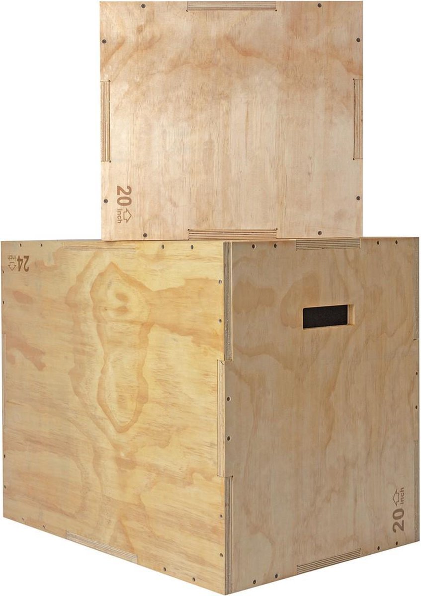 Plyo Box en bois VirtuFit 3-en-1 - Grand - 50 x 60 x 75 cm | bol.com