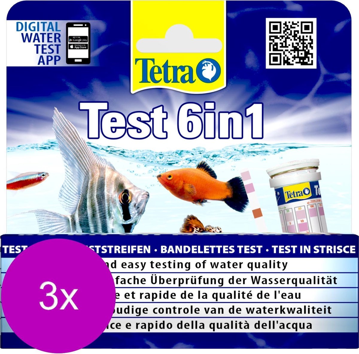 Tetra Tetratest 6 In 1 - Testen - 3 x 25 stuks | bol