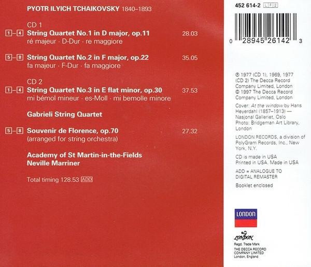 Tchaikovsky: The String Quartets / Gabrieli Quartet, Peter Ilyich Tchaikovsky | CD... | bol.com