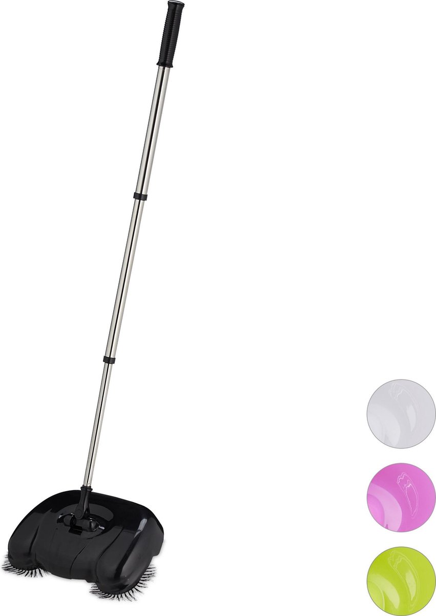 relaxdays mechanische rolveger - sweeper - kruimelveger - vloerreiniger ...