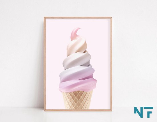 Meidenkamer posters – 3 stuks - 21x30 cm (A4) – Donut, Ijsje ...