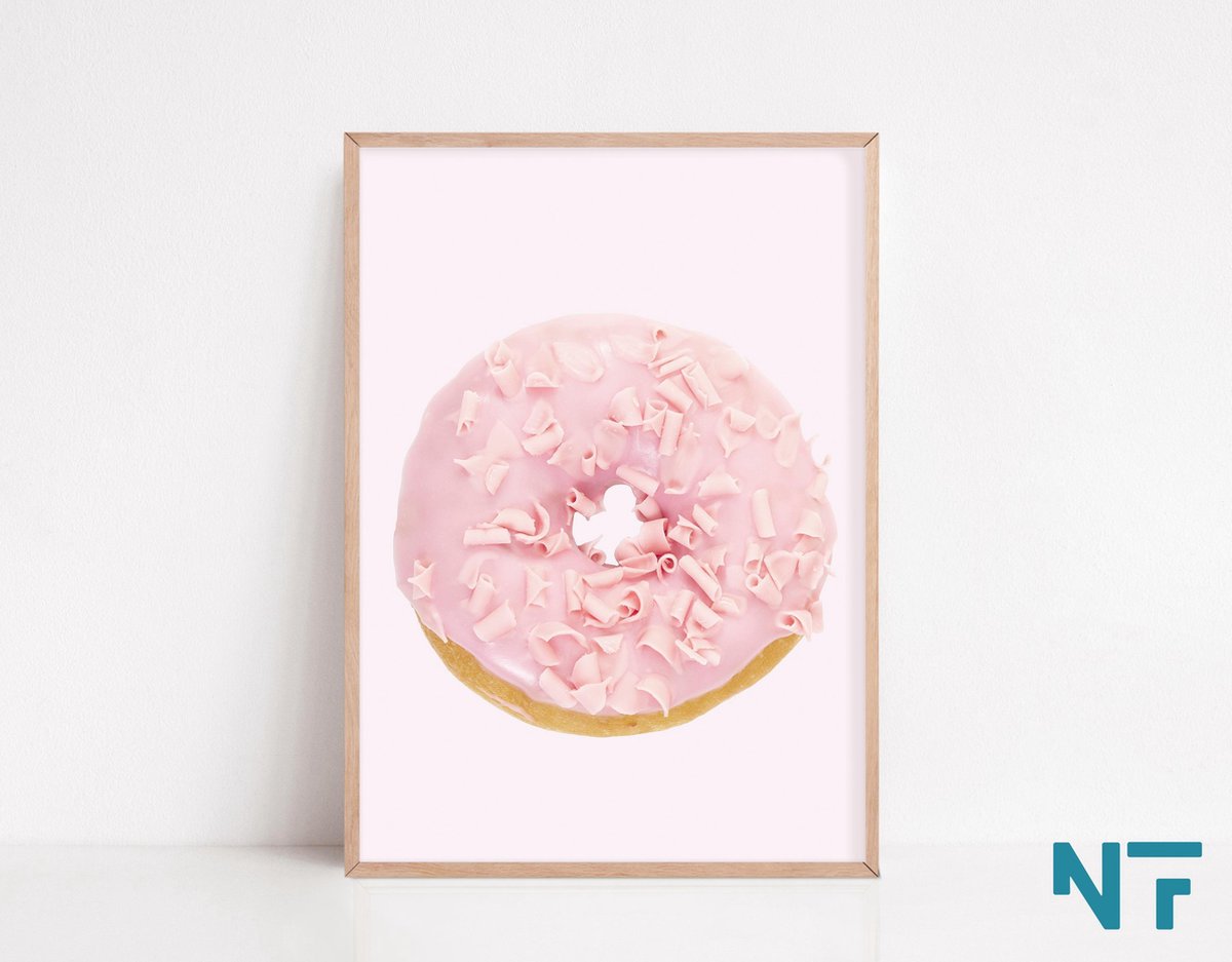Meidenkamer posters – 3 stuks - 21x30 cm (A4) – Donut, Ijsje ...