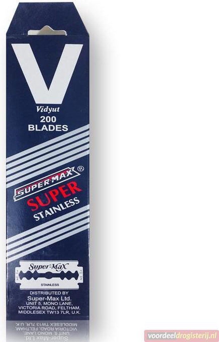 bol.com | SuperMax Super Stainless Double Edge Razor Blades (200 Blades)