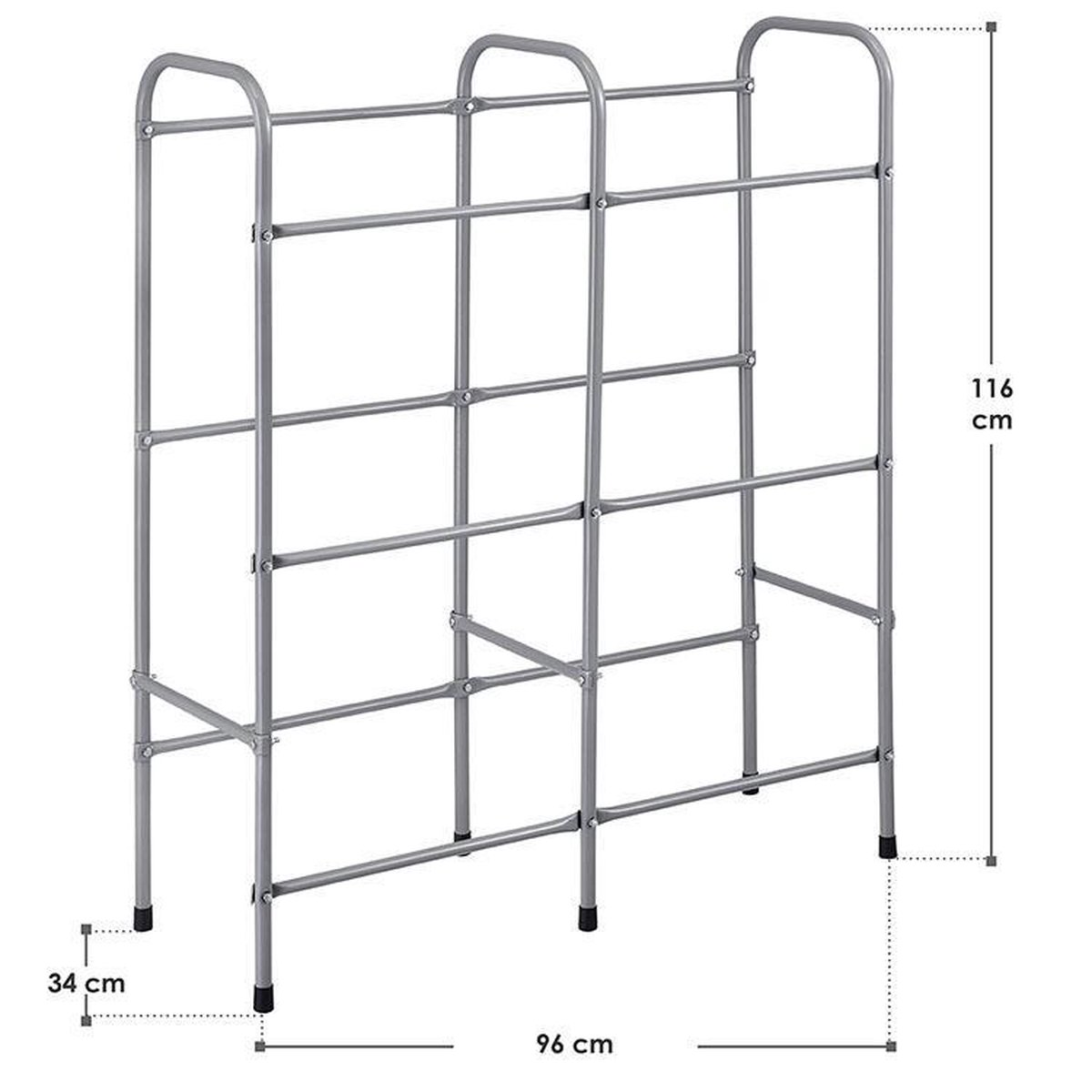 Metalen drankrek / krattenrek - 6 vakken | bol.com