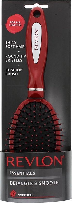 Revlon Detangle and Smooth Cushion Hair Brush - Red | bol.com