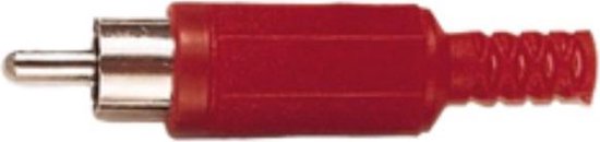 Tulp (m) audio/video connector - plastic / rood | bol